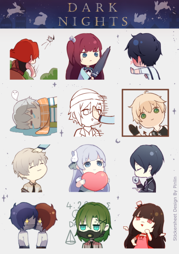Dark Nights sticker sheet – Pinlin Shop